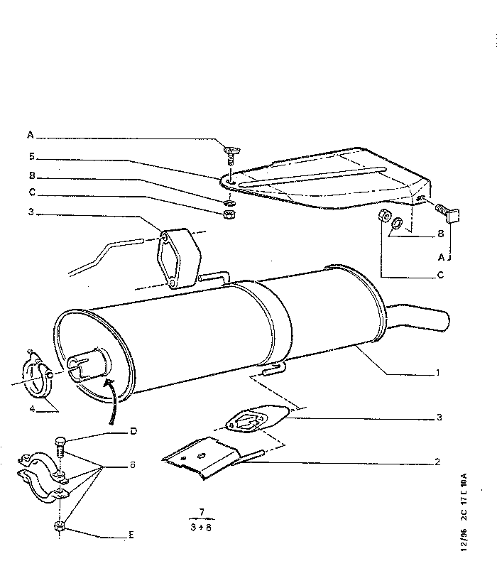 1726 64 01 EXH RR MUFFLER